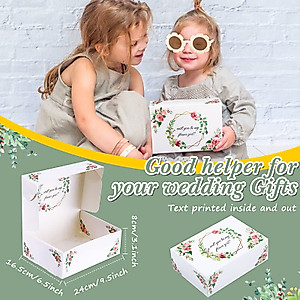 8 Pcs Flower Girl Gifts Flower Girl Proposal Box Gift Set Flower Girl Box Round Flower Water Bottle Makeup Mirror Diamond Pen Flower Girl Hair Tie Rose Head for Wedding Bride Shower