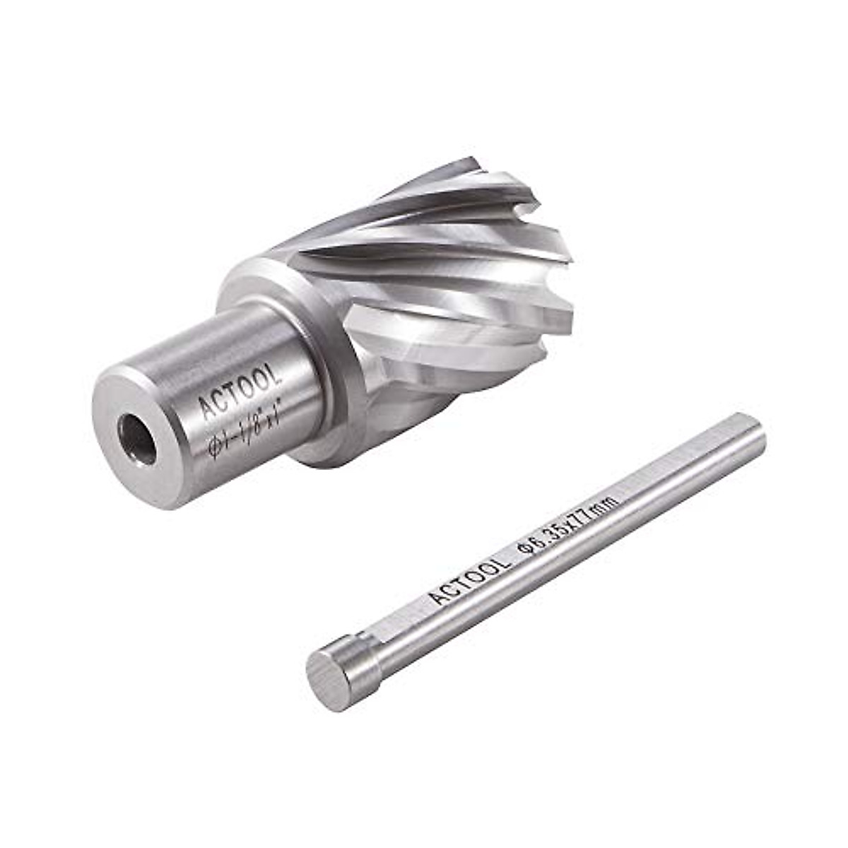 ACTOOL 1-1/8" Diameter × 1" Depth of Cut HSS ANNULAR Cutter with 3/4'' Weldon Shank