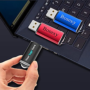 USB Flash Drives Custom Logo 128MB 50PCS Bosexy Memory Sticks Personalized Pendrives