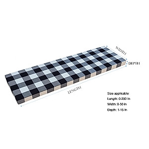 Ginsimar Custom Outdoor Furniture Cushion Covers, Chair Cushion Covers, Replacement Cushion Covers with Zipper, for couches and Sofas, only Cover, Customizable with 100 + Colors