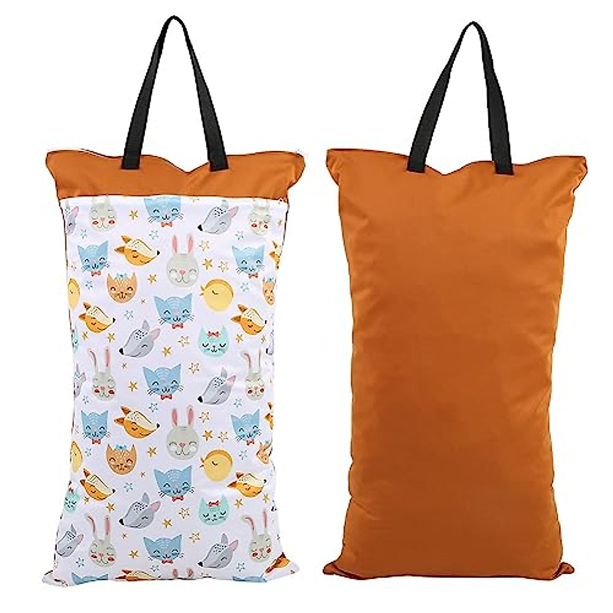 Cloth Diaper Bag, Diaper Storage Bag Beautiful Large Pockets Double Zipper for Nappy for Travel(EF160)
