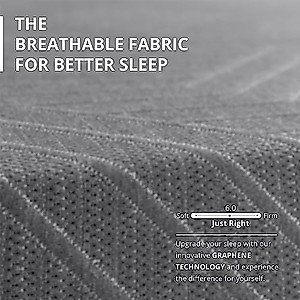 EGOHOME 12 Inch Queen Mattress, Copper Gel Cooling Memory Foam Mattress for Back Pain Relief,Therapeutic Double Matress Bed in a Box, CertiPUR-US Certified, 60”x80”x12”, Black