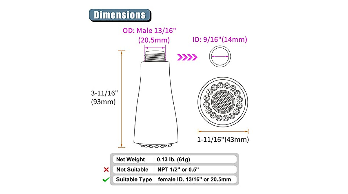 Pull Down Faucet Spray Head - Durable & Stylish Upgrade