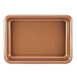 Ayesha Curry Nonstick Bakeware Nonstick Baking Pan With Lid / Nonstick Cake Pan With Lid, Rectangle - 9 Inch x 13 Inch, Brown, Copper
