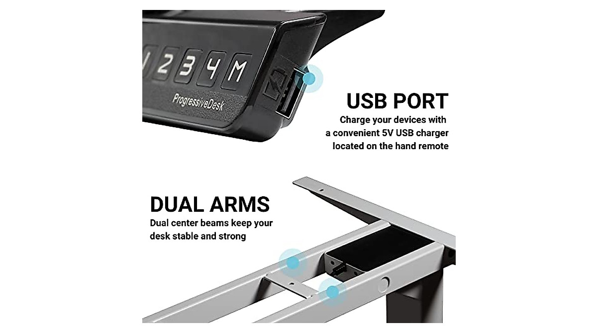 Ergonomic Bamboo Standing Desk - Adjustable Motorized 72x30