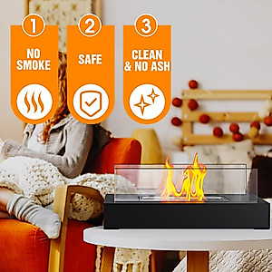 Tabletop Fire Pit Bowl Mini Table Top Fireplace Patio Home Decor Smores Maker Alcohol Stove Fireplace Indoor Outdoor Firepit for Women/Men