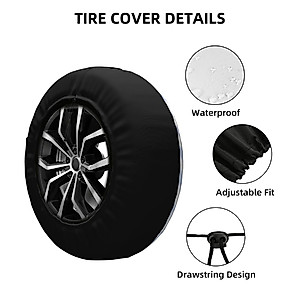 AOYEGO Peace Sign Spare Tire Cover 15 inch Boho Hippie Wreath Polyester Universal Wheel Tire Cover for Trailer Camping Weatherproof for Rv SUV Truck Camper Travel