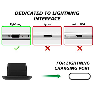 CaseBuy 10x Anti Dust Plugs Compatible with iPhone 14, 14 Pro Max, 13, 13 Pro, 12, 12 Pro Max, 11, 11 Pro, X, XS, XR, 8, 7, iPhone Charging Port Dust Cover | Silicone iPhone Dust Plugs, Black