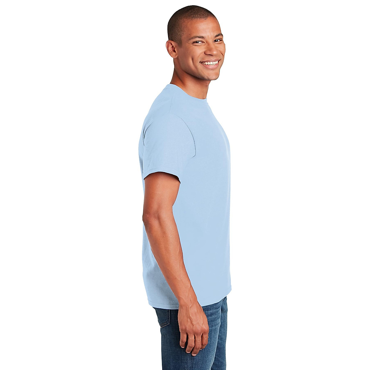 Gildan 5.4 oz Cotton T-Shirt (5000) Tee Medium Light Blue