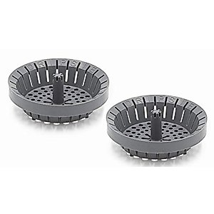 Dripsie Sink Strainer - Clog-Resistant and Flexible - Universal Kitchen Sink Drain Strainer - Made in The USA (2-Pack Gray)