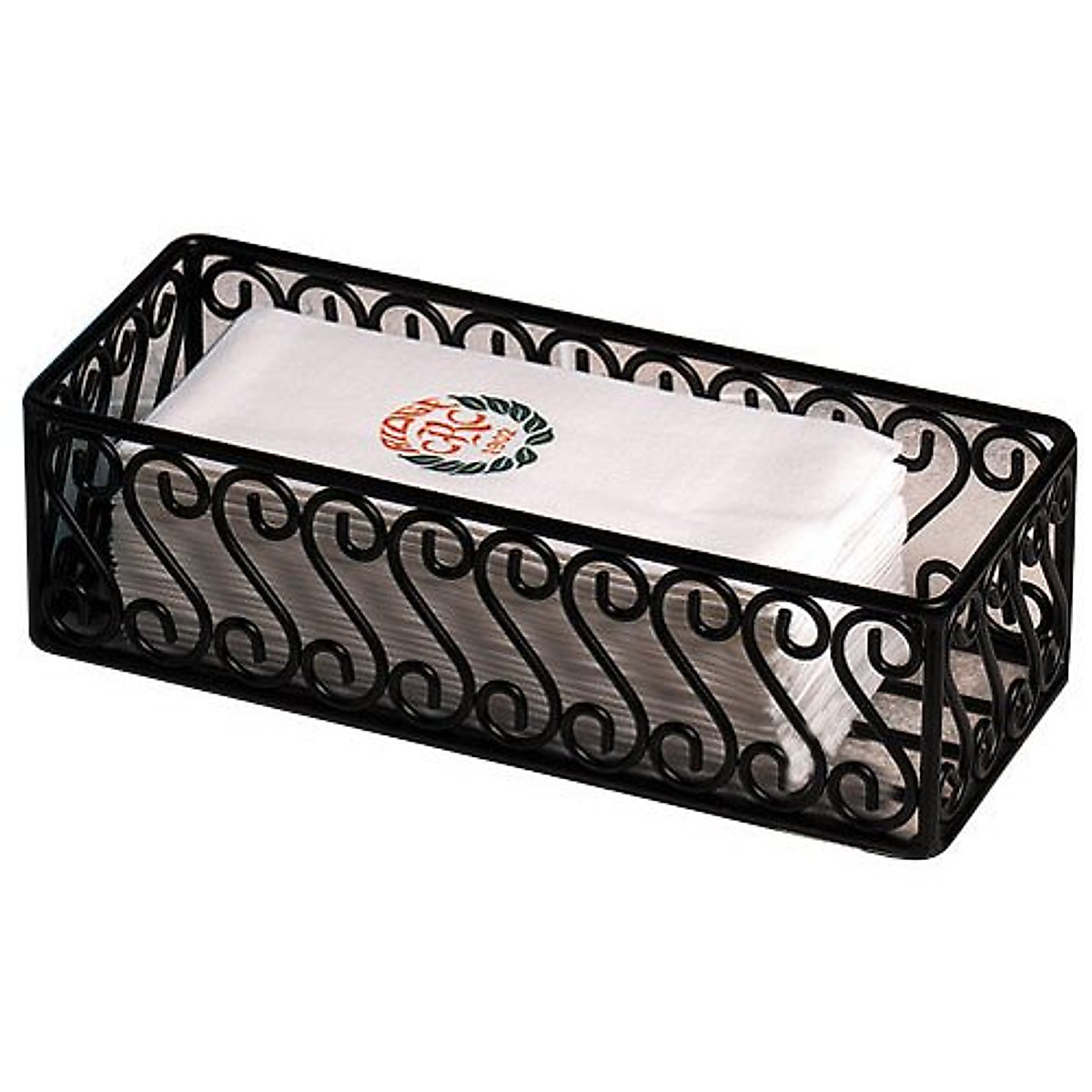 American Metalcraft SFBB5312 5” x 12” Rectangular Wrought Iron Scroll Basket