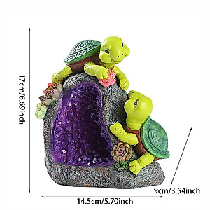 Estrella-L Solar Light Outdoor Cartoon Tortoise-Shaped Landscape Light Statue Decoration Light, for Courtyard Lawn Garden Decoration Landscape Solar Lamp Home Decoration