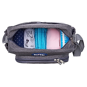 Diaper Bag Maternity Mother Baby Bags Multifunction Travel Pack Large Capacity (Gray)