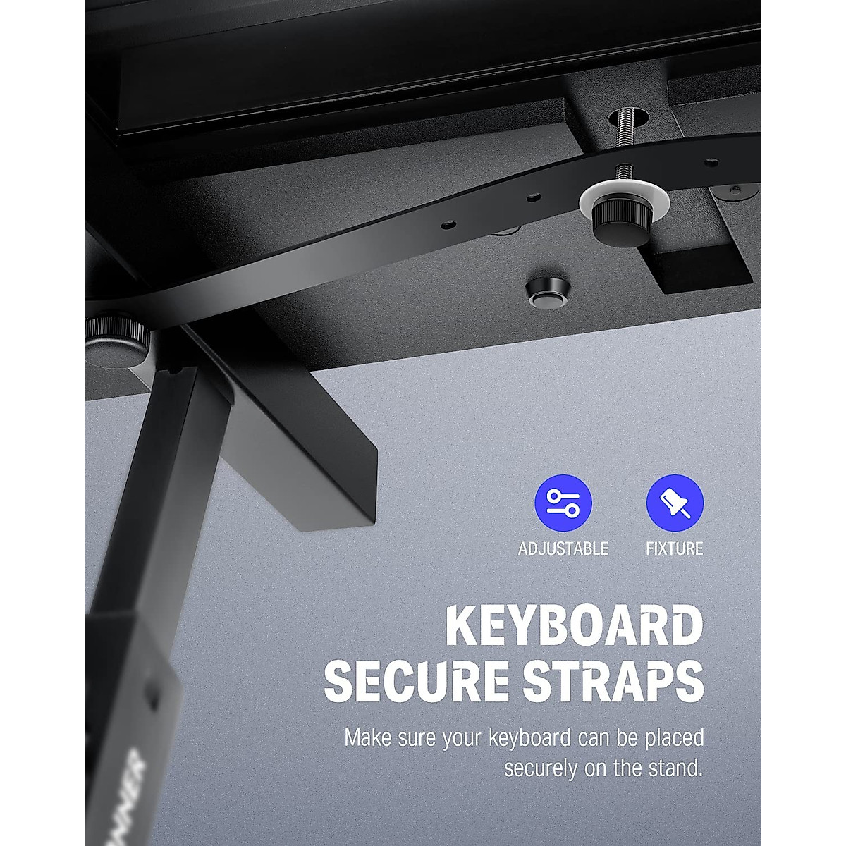 Donner Keyboard Stand, Z-style Heavy-Duty Piano Stand, Adjustable and Portable Piano Keyboard Stand, Suitable for 54, 61 and 88 Keys Electric Keyboards Digital Pianos