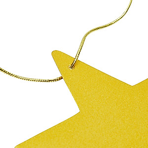 Bright Creations 130-Piece DIY Gold Glitter Make Your Own Banner Kit with Letters, Numbers, Symbols, and String for Birthdays, Weddings, and Party Supplies Decor (5-Inch Letters)