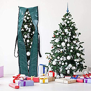 Christmas Tree Storage Bag, Ohuhu Extra Large Christmas Tree Storage Multipurpose Storage Bag with Reinforced Handles Zipper Tear Proof Material for 6-9ft Artifical Tree (65'' x 15'' x 30'', green)