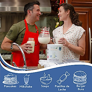 Ready Harvest Dried Instant Non-Fat Milk Powder | Dry Powdered Milk | Bug Out Bag Food | Survival Food Emergency Food Supply #10 Can 25-Year Shelf Life 2 lbs