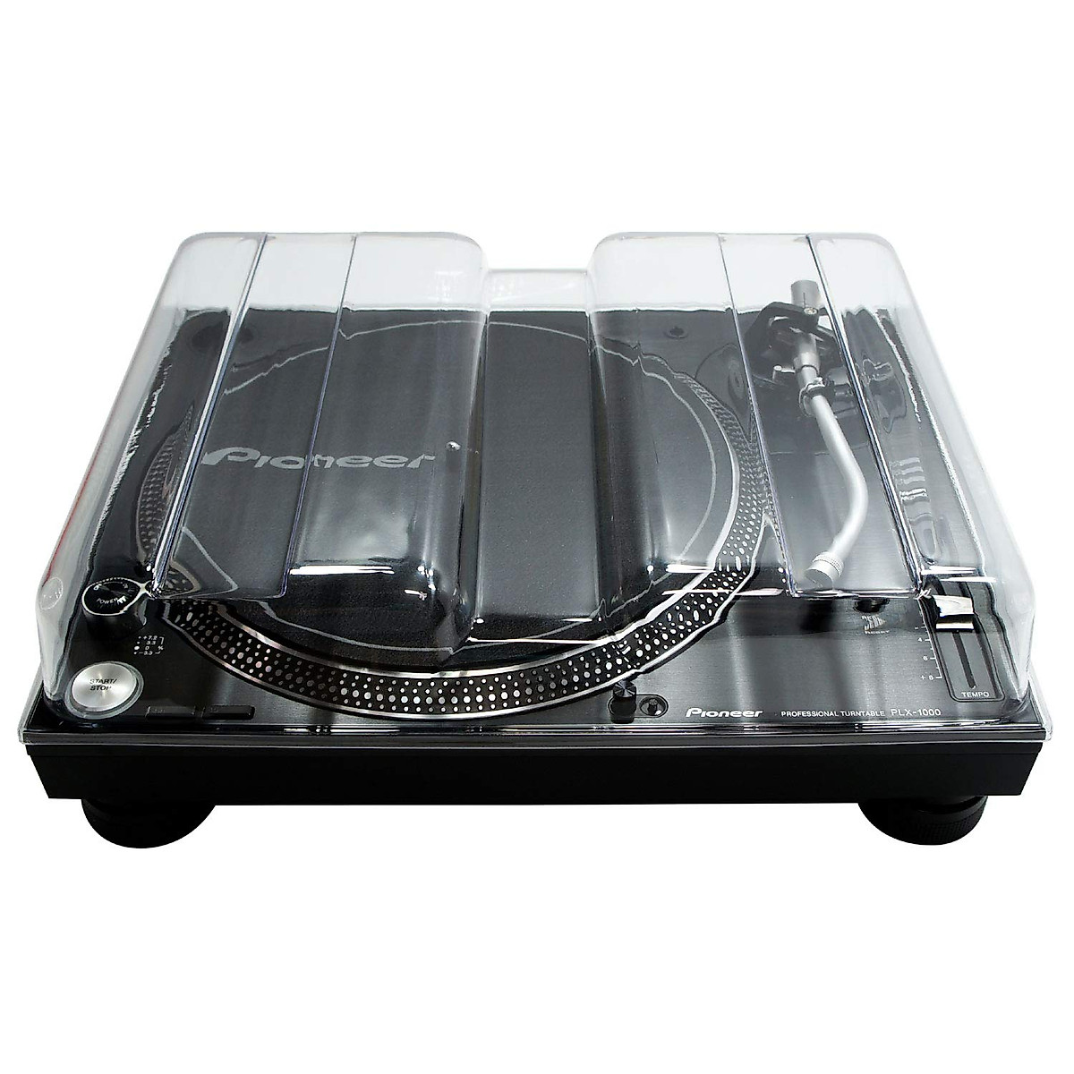 Harmony Audio Cases HC-DC3 Protective DJ Gear Saver Polycarbonate Hard Plastic Dust Cover Case Compatible with Technics SL-1200 Turntable Deck (Includes Stretch Bands)