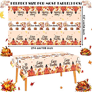 Fecedy Happy Thanksgiving Hanging Extra Large Fabric Sign Poster Background Banner with Pumpkin Maple Leaves Turkey Pattern for Thanksgiving Day Autumn Harvest Decorations 43.3"x70.8"