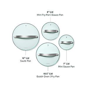 Caraway 8" Glass Lid for Pots and Pans - Made With Tempered Glass - Sized to Fit Caraway Ceramic-Coated & Stainless Steel Cookware