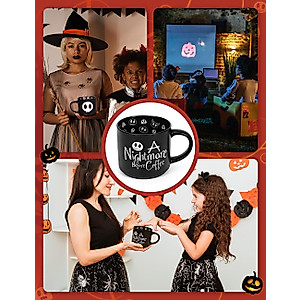 Cessfle Nightmare Before Christmas Gifts, Nightmare Before Christmas Mug, Jack Smile Face Skellington Christmas Coffee Mug 14oz, Christmas Gifts for Women Men