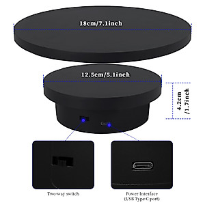 ComXim Electric Turntable for Painting (18cm Black)