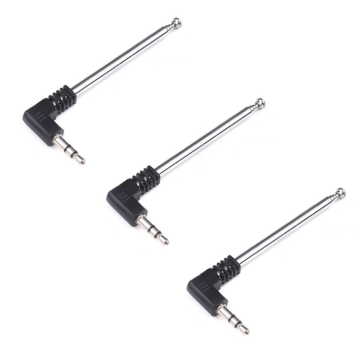Mini FM Radio Antenna 3.5mm Male Telescopic FM Antenna 3-Pack Compatible with Portable Radio Indoor Stereo Receiver AV Audio Video Home Theater Receiver Mobile Cell Phone Bose Radio
