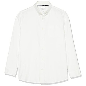 Amazon Essentials Men's Regular-Fit Long-Sleeve Pocket Stretch Oxford Shirt (Available in Big & Tall), White, 3X-Large Big Tall