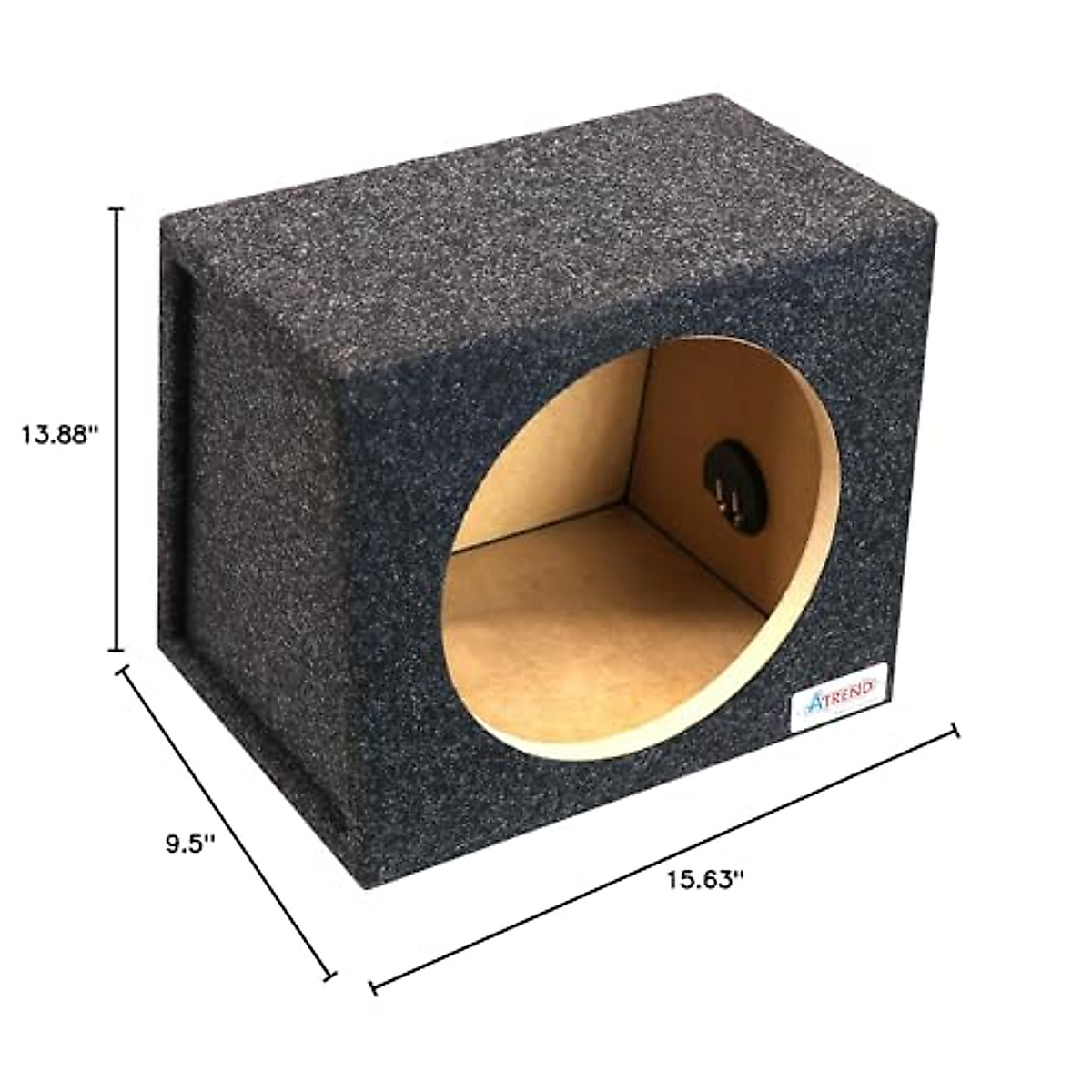 Atrend 12SA 12” Single Sealed Subwoofer/Speaker Enclosure Subwoofer Box Designed and Engineered in USA with The Latest in Computer Automated Design So You Can Let The Music Move You