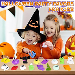 68Pcs Halloween Squishy Toys for Kids, Halloween Party Favors, Trick or Treat Goodie Bag Fillers, Kawaii Squishy Halloween Toys Gifts for Boys Girls Classroom Rewards