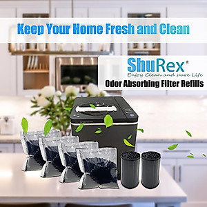 Shurex Odor Absorbing Filter Refills for Vitamix FoodCycler Filters, Replacement Activated Carbon for Vitamix Foodcycler Replacement Filters (2)