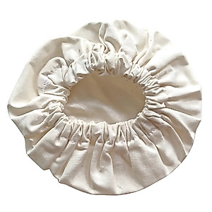 3- Pack Organic Jar Covers Unbleached Reusable 100% Cotton Elastic Kombucha Cloth Canning Lids - Ecofriendly (Fits Jar mouth ranging 2.5"- 4.5")