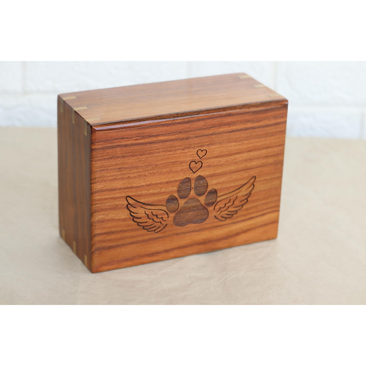 SUPER QUALITY HANDICRAFTS INDIA Wooden Urn Box For Pet Ashes | Wood Cremation Urns For Cat and Dog Ashes | Handmade Keepsake Urns | Funeral Urns With Bottom Opening System