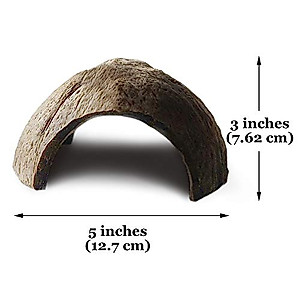 MERIC 2-Pack Coco Hut for Spiders, Comfortable Hideaway Spots and Climbing Hills for Hermit Crab & Arachnids, Makes Great Anchor Points for Web-Building, Coconut Shell Material