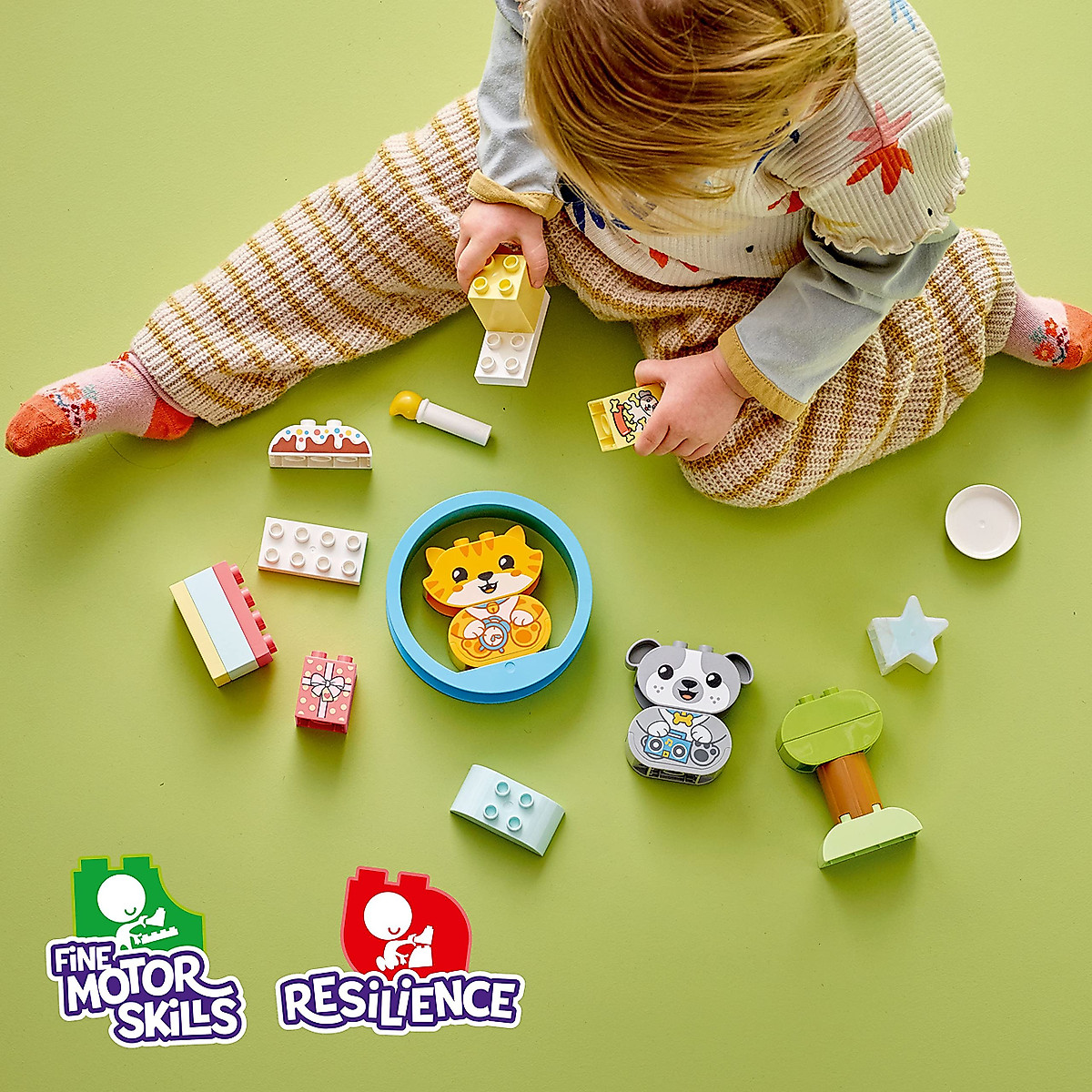 LEGO DUPLO My First Puppy & Kitten with Sounds 10977 Pet Animal Toys for Toddlers 1 .5-3 Years Old, Early Development Set with Large Bricks