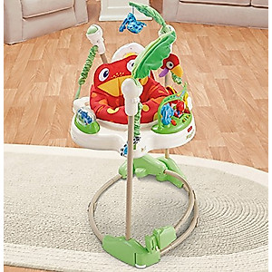 Fisher-Price Baby Bouncer Rainforest Jumperoo Activity Center with Music Lights Sounds and Developmental Toys