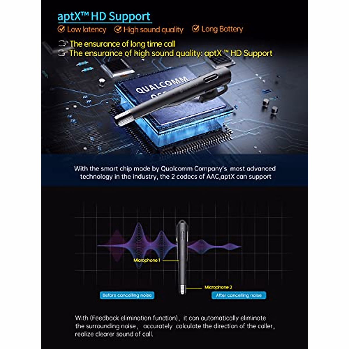 Glazata Wireless Headset