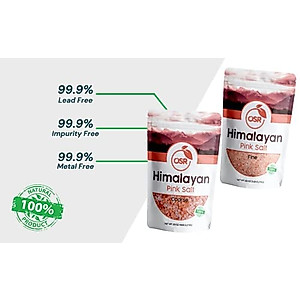 OSR Chef Himalayan Pink Salt | Coarse 5 lbs Bag (Pack of 1) | Hand Extracted at the foothill of Himalayan Range | Earthy Flavor | Nutrient and Mineral Dense | For Grinders and Salt Mills