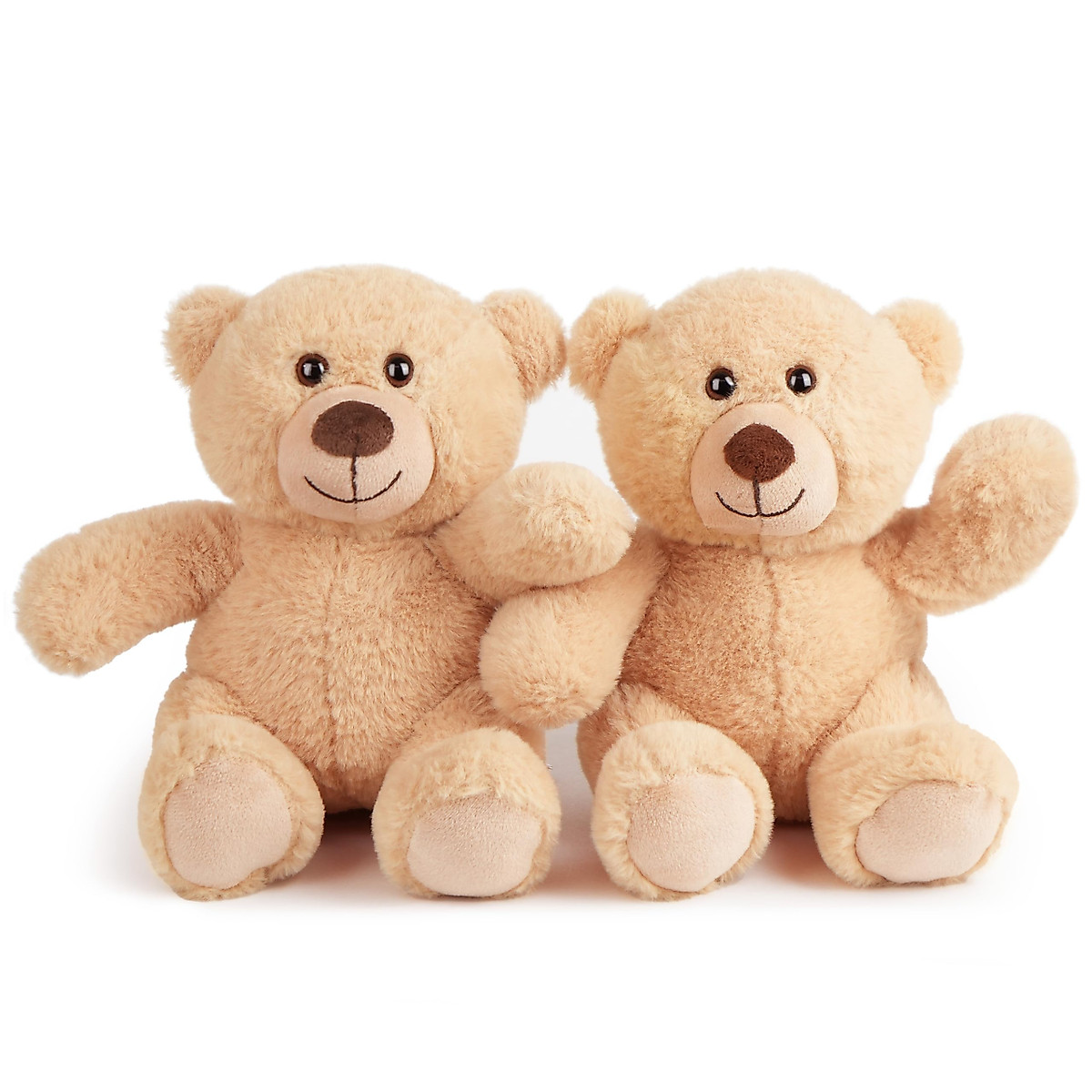 BenBen Teddy Bear Stuffed Animals, 8 inch Teddy Bear Bulk, 2 Pack Baby Bear Plush Toy for Baby Shower Decoration, Gift for Boys Girls, Girlfriend, Birthday