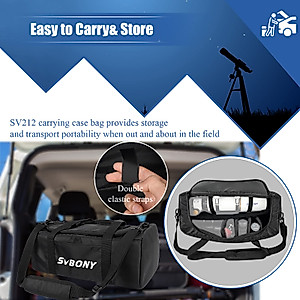 SVBONY SV212 Multipurpose Telescope Bag, Shock-Absorbing Telescope Case with Adjustable Shoulder Strap and Hand-Carry Strap for Optical Tubes Accessories