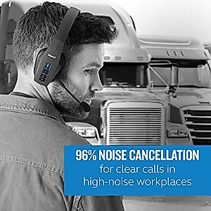 BlueParrott B550-XT Voice-Controlled Bluetooth Headset - with Industry-Leading Noise Cancellation, Tough & Premium Design & Talktime Upto 24 Hours (204165)