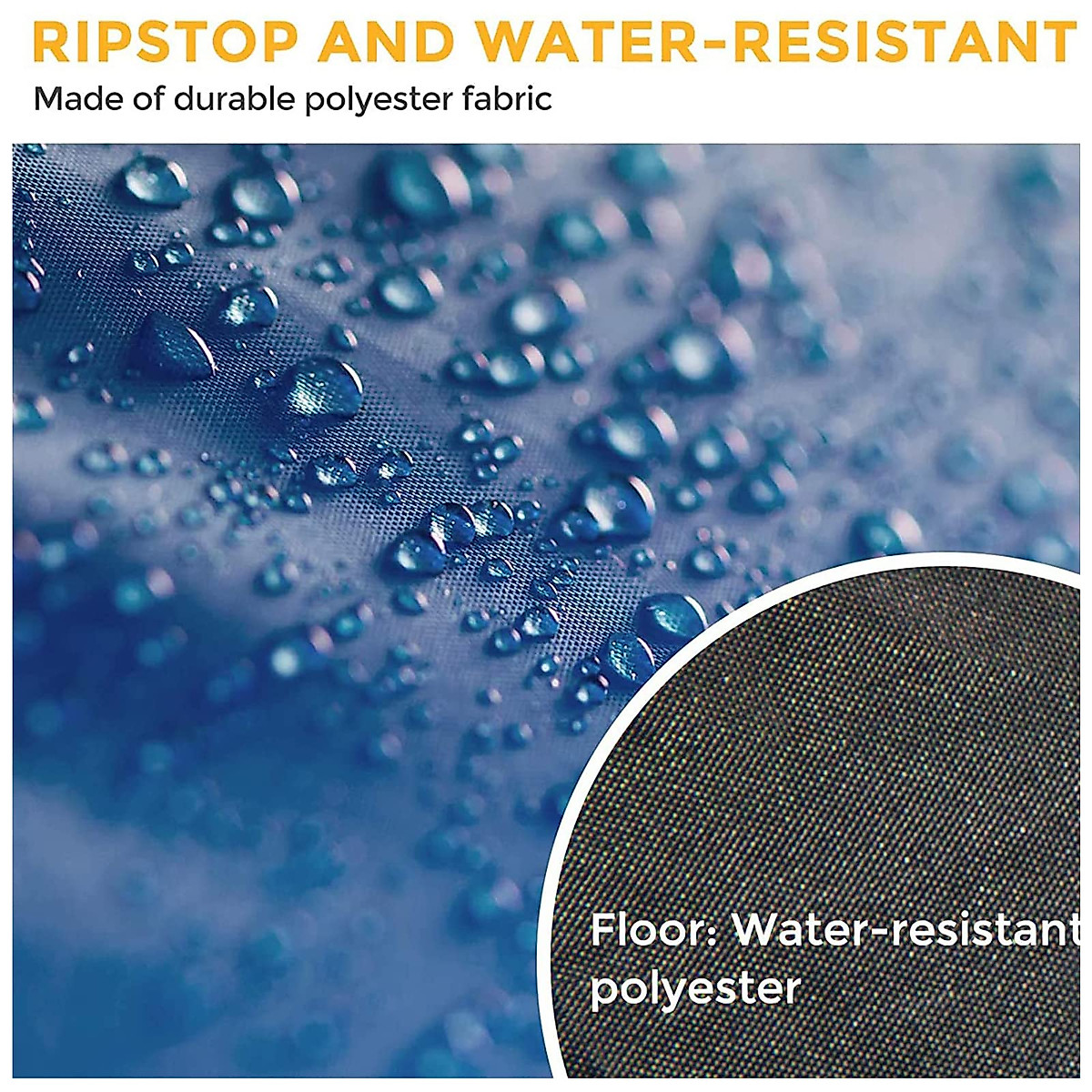 Pacific Pass Camping Tent 6 Person Family Dome Tent with Removable Rain Fly, Easy Setup for Camp Backpacking Hiking Outdoor , Navy Blue, 118.1x118.1x74.8 inches