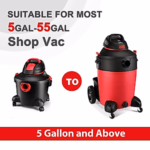 Shop-Vac 5926211 12 Gallon 6.0 Peak HP Wet/Dry Vacuum + 90585 Foam Sleeve Filter 5 Pack
