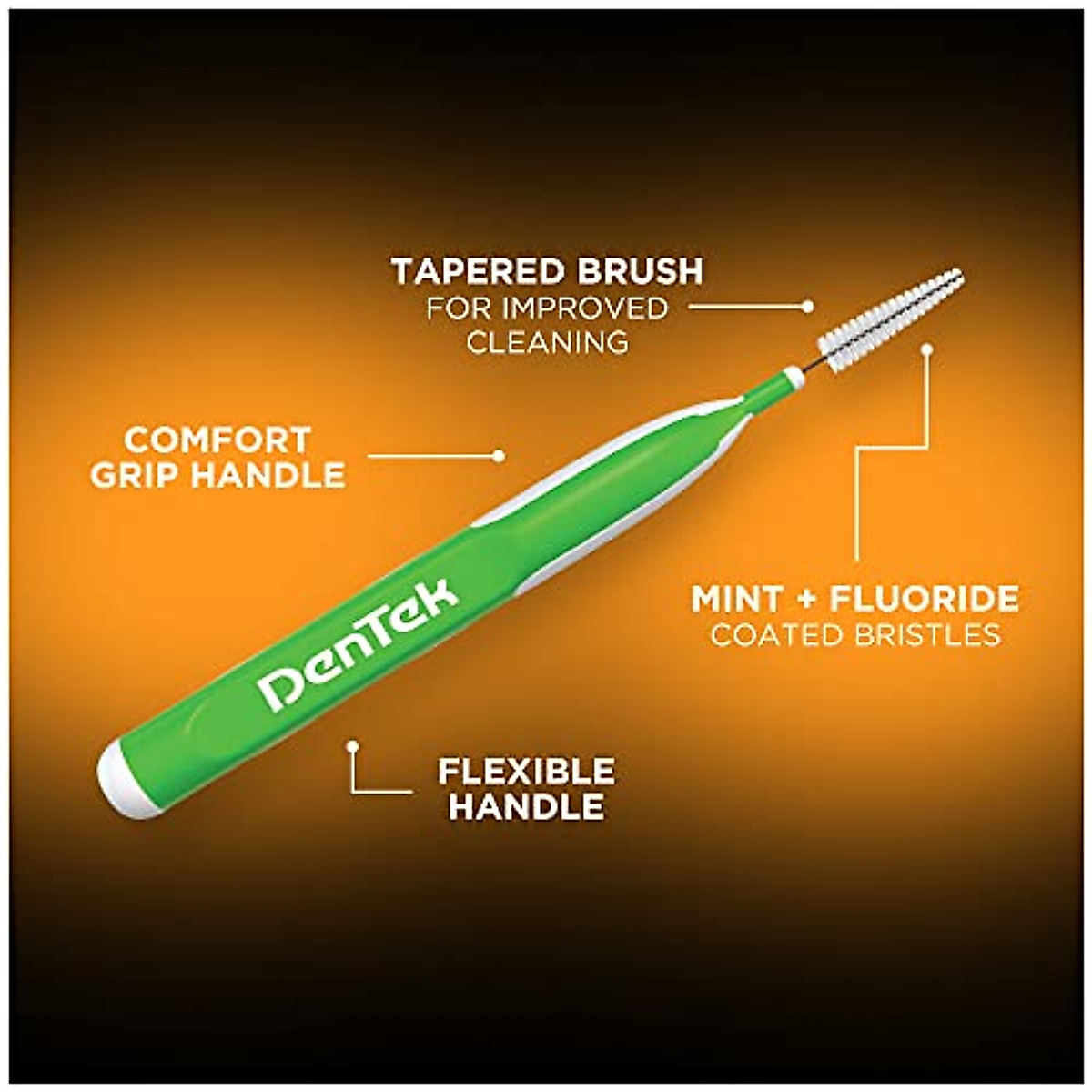 DenTek Easy Brush Plaque Control Interdental Cleaners, Tight, 16 Count, 6 Pack