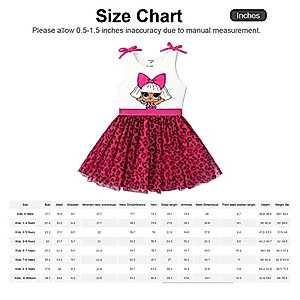 L.O.L. Surprise! Girls Leopard Dress Mesh Causal Tutu Princess Dress for Girls 3-10 Years