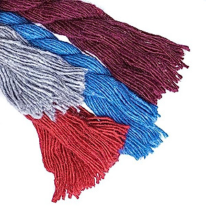 Natural Twisted Cotton Rope - Soft But Strong - Assorted Colors - 1/2 Inch Diameter (Rice Red, 10 Feet)