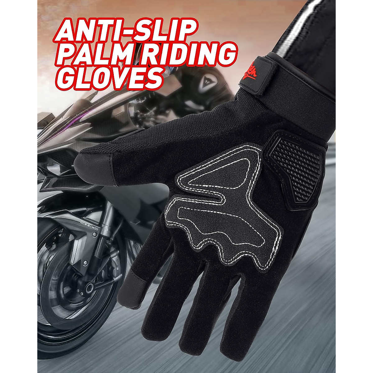 Mmhpluos Motorcycle Gloves,Touchscreen Motorbike Gloves with Hard Knuckle Tactical Gloves Riding Gloves Anti-Slip Airsoft Gloves Motorcross Dirt Bike Bicycle Racing ATV UTV Gloves