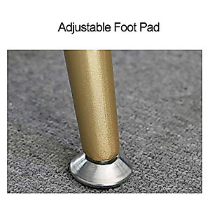 Oval Modern Coffee Table/Glamour Style for Living Room, White/Black Faux Marble, Coffee Table with Adjustable Foot Pad for Office Decoration (Black + White 120 * 60cm)