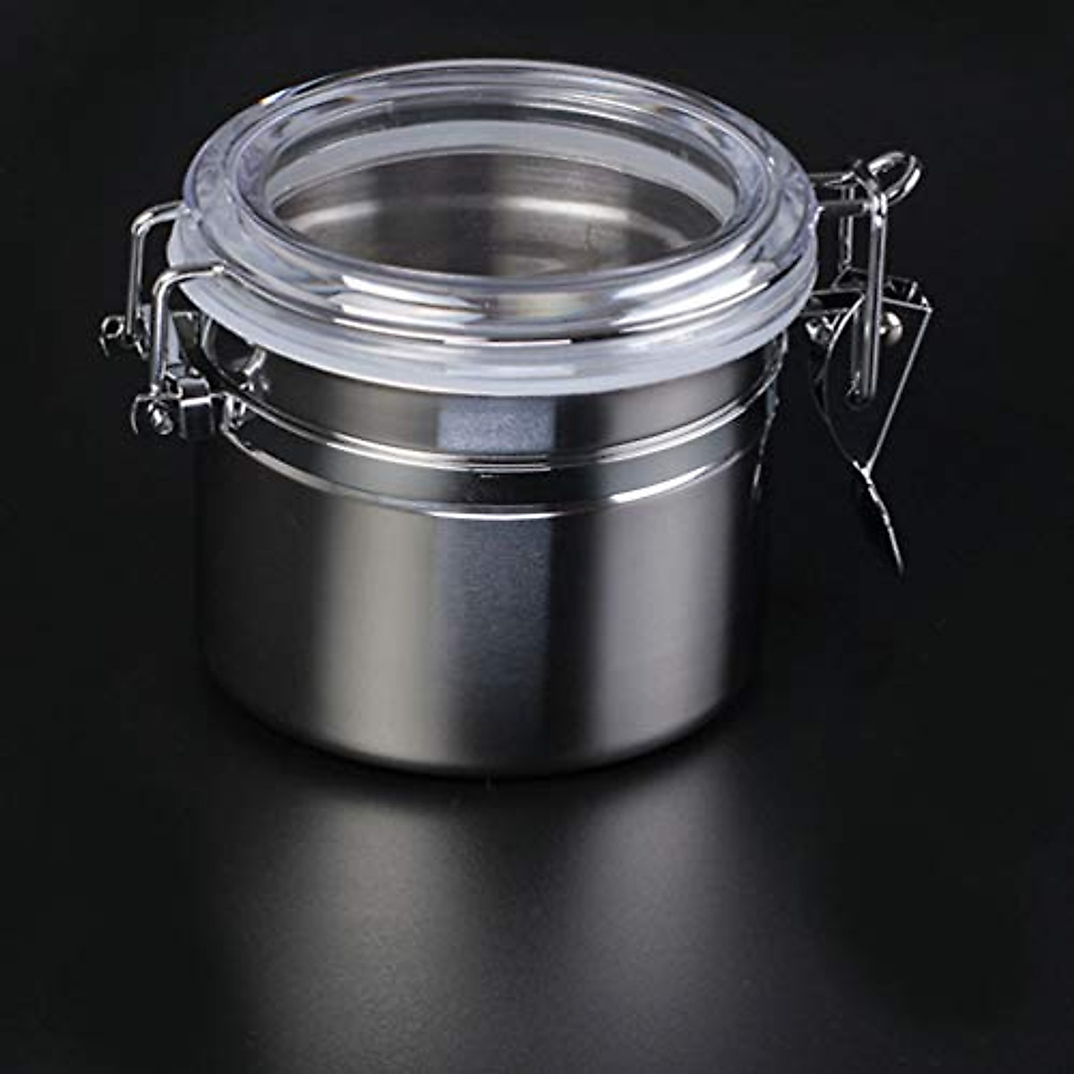 EXCEART Airtight Coffee Container Stainless Steel Container Coffee Beans Storage Vault Coffee Canister Jar 12cm x 17cm