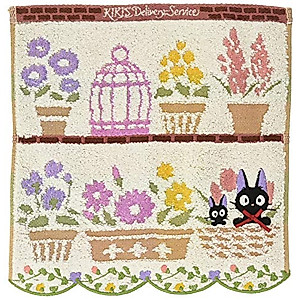 Hand Towel Ghibli Kiki's Delivery Service Jiji 25 Ã— 25cm Favorite Flower